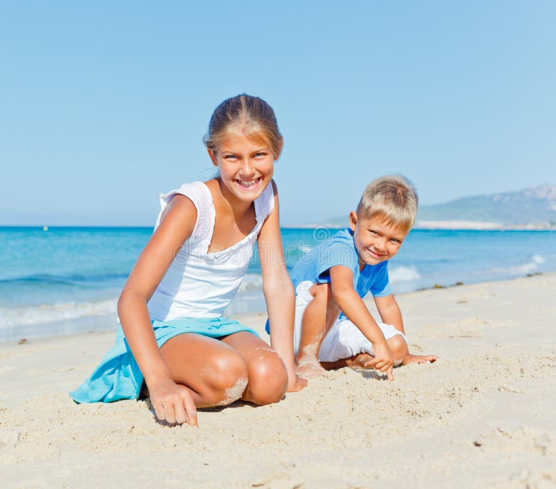 Beach fun stock photo. Image of playing, girl, female - 2614648