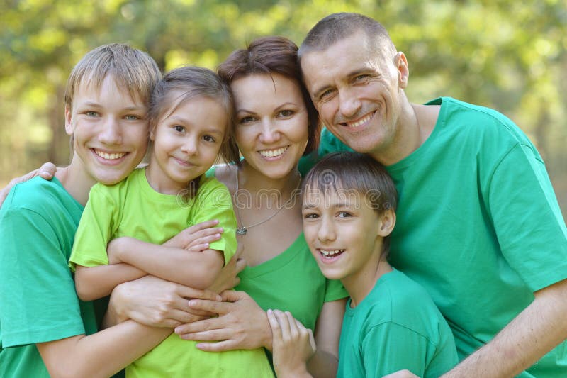 Family having fun outdoors - Stock Image - Everypixel