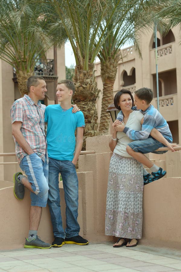 Family Having Fun at Vacation Stock Image - Image of resort, portrait ...