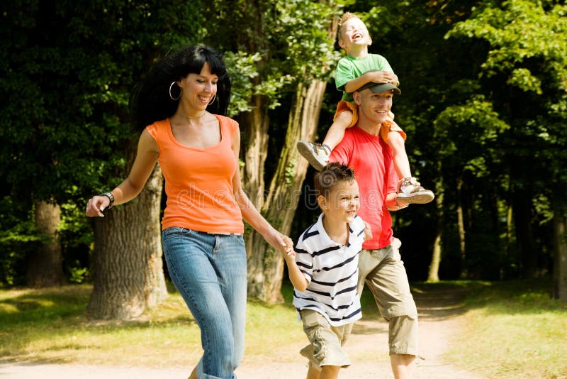 3 Generation on a Family Country Walk Stock Photo - Image of ...