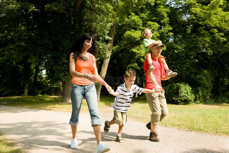 Family having a walk stock photo. Image of playful, cheerful - 6387842