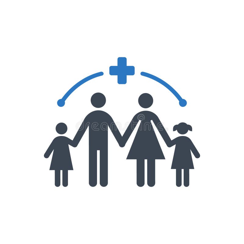 Family Health Icon stock illustration. Illustration of safety - 350466612