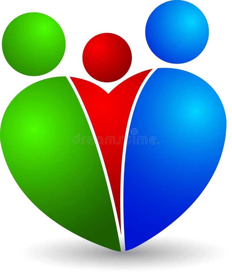 Family heart logo stock vector. Illustration of concept - 37559538