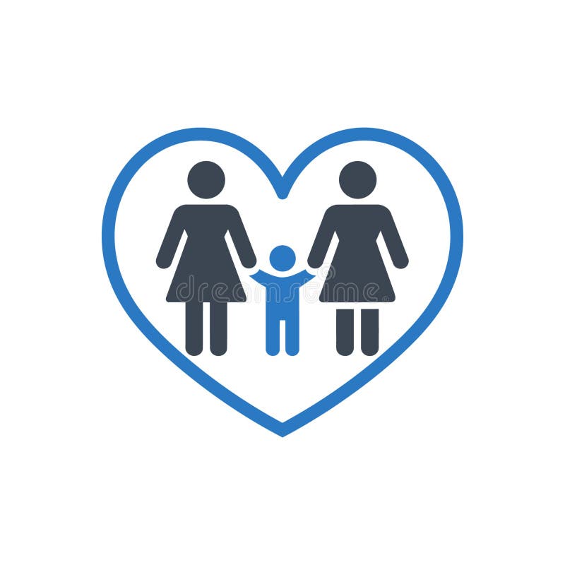 Family Heart Care Icon stock vector. Illustration of heart - 361691162
