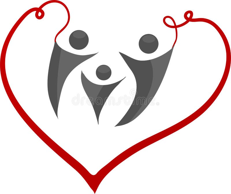 Family and heart stock vector. Illustration of cute, holding - 32741204