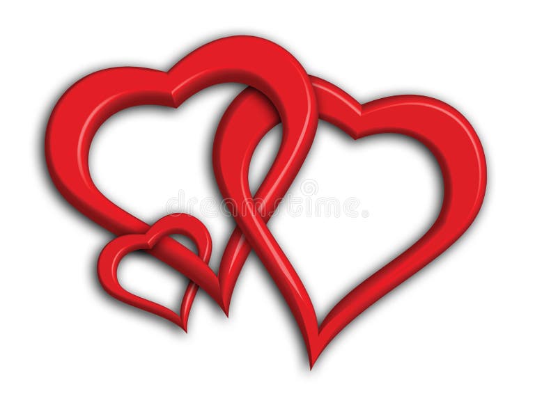 Three Intertwined Hearts Stock Illustrations – 133 Three Intertwined ...
