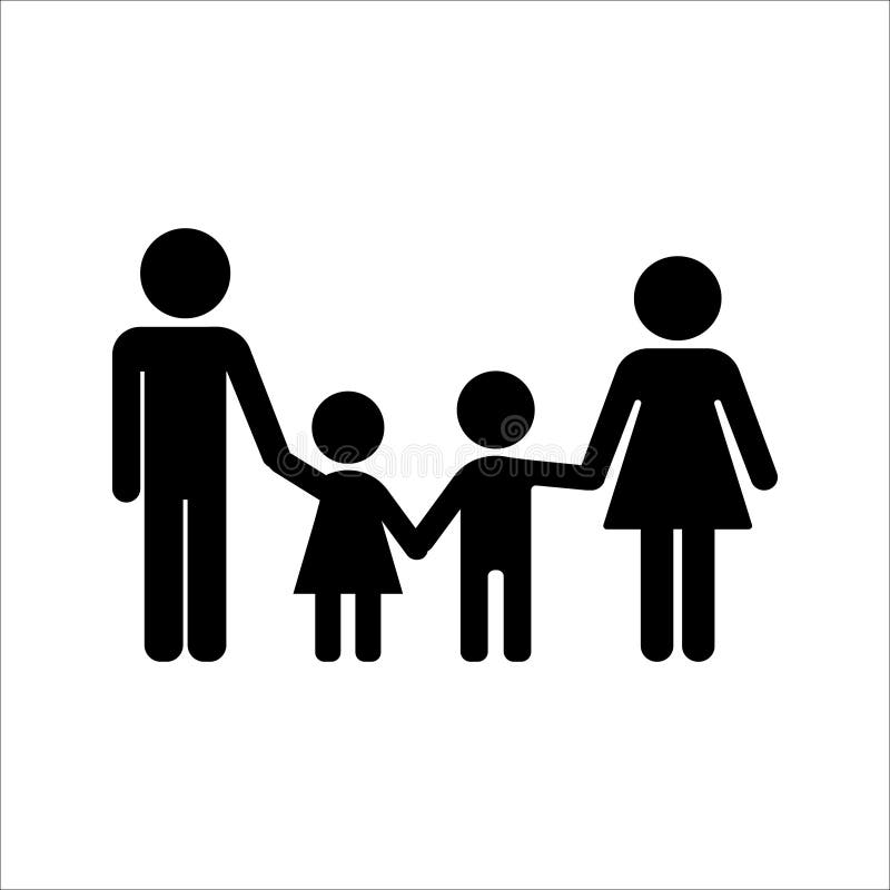 Family Holding Hands Icon Family Union, Love Care in Hands Logo Stock ...