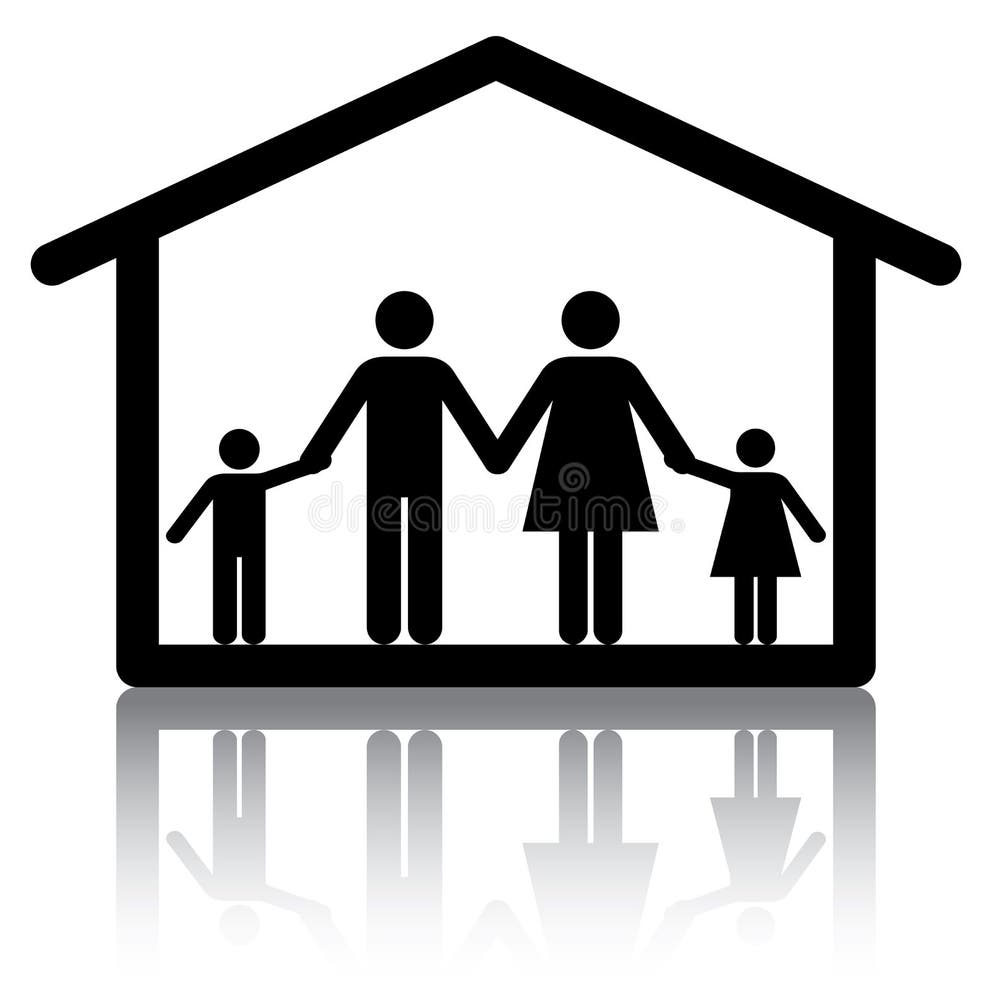 Family Inside Home Icon Stock Illustrations – 1,335 Family Inside Home ...