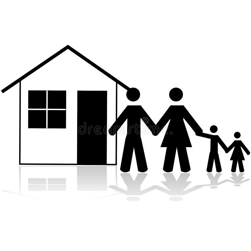 Family house stock vector. Illustration of rent, child - 51848370
