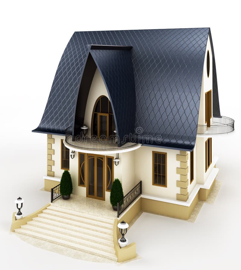 Family house model stock illustration. Illustration of construction ...