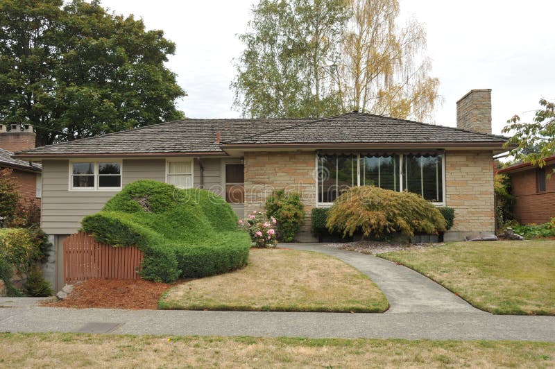 Family House with Nice Landscaping Stock Image - Image of estate ...