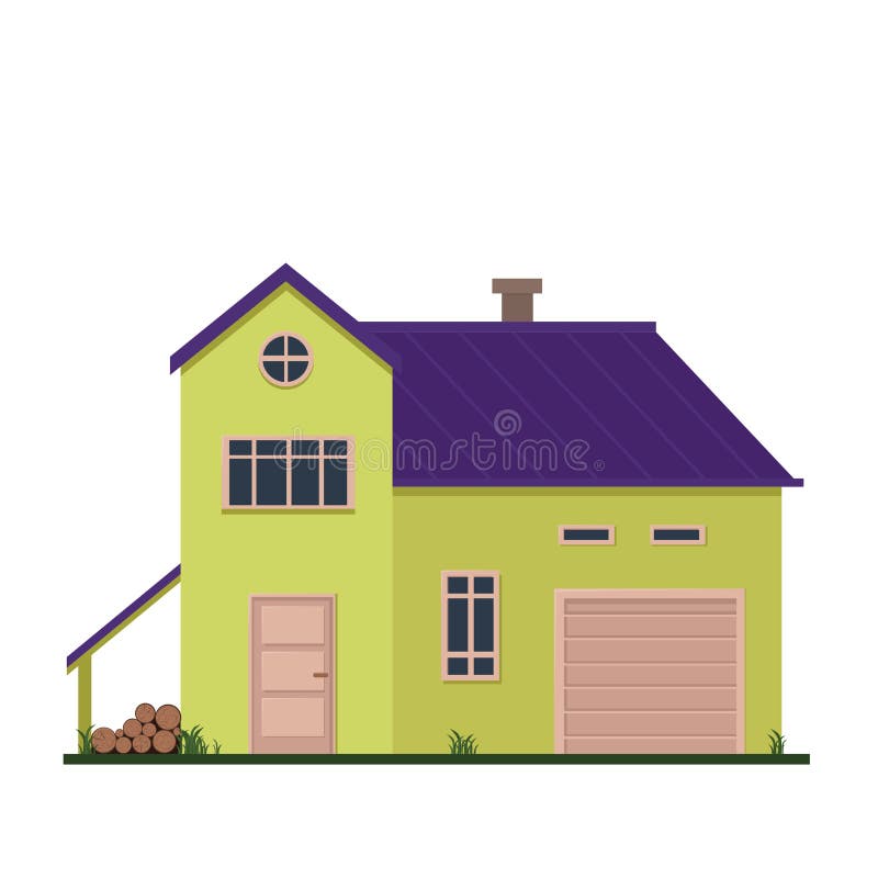 Family House Vector Illustration Stock Vector - Illustration of graphic ...