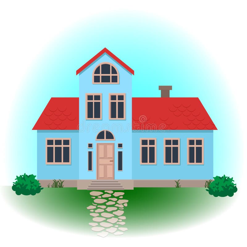 Family House Vector Illustration Set Stock Vector - Illustration of ...