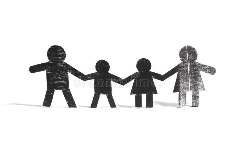 Two human paper. stock image. Image of business, holding - 74180009