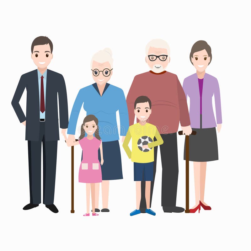 Family Icon, Happy Family Character Icon Illustration Stock Vector ...