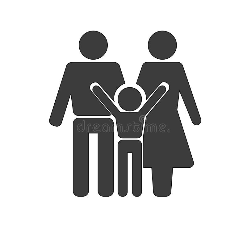 Family icon stock vector. Illustration of care, symbol - 79856030