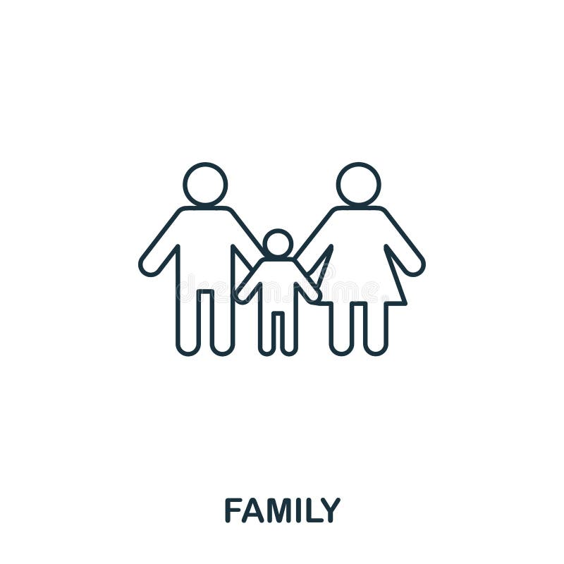 Family Icon Outline Style. Creative Thin Design from Baby Things Icon ...