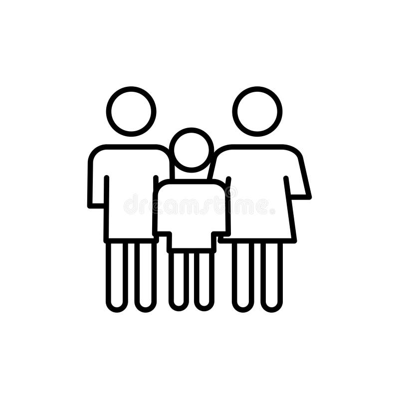 Family icon stock vector. Illustration of outline, simple - 330249166