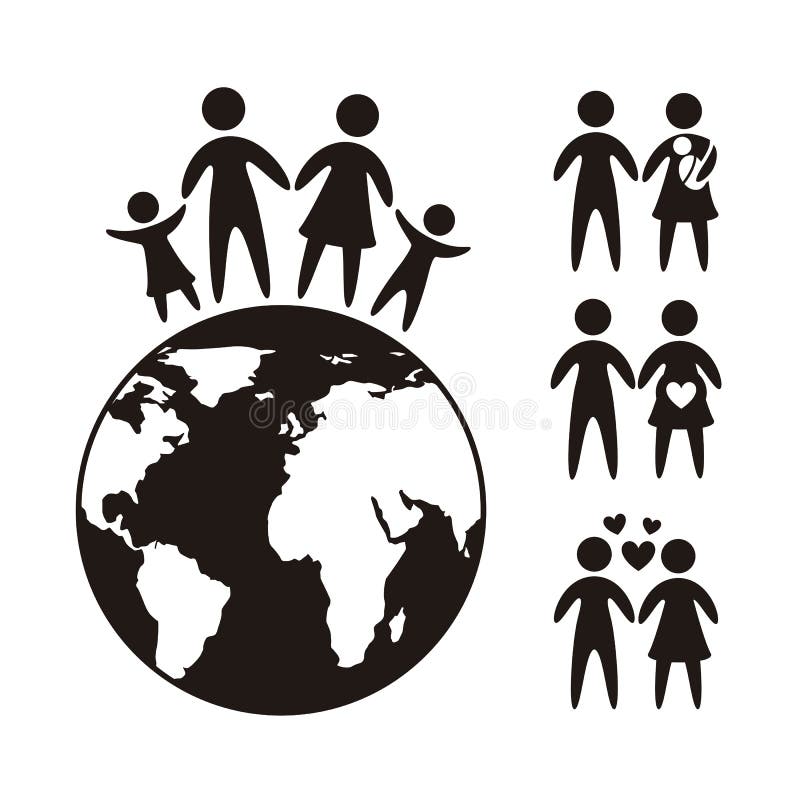 Refugee Flat Line Icon. Vector Outline Illustration of Displaced People ...