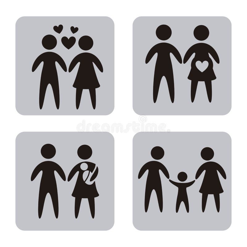 Family icons stock vector. Illustration of concept, abstract - 30333741