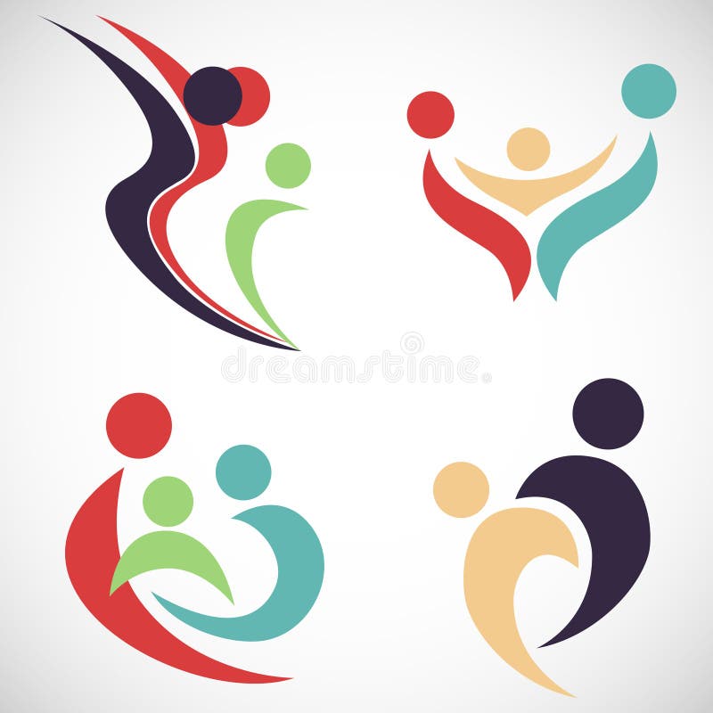 Family icons stock vector. Illustration of graphic, green - 33688739