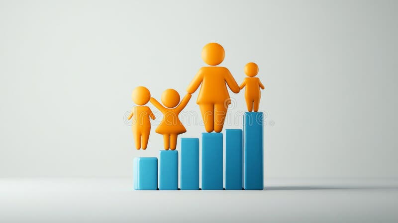 A Family Image Paired with a Growth Chart, Representing Development ...