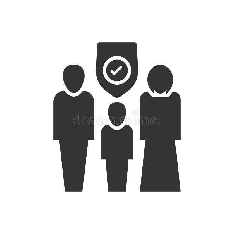 Family Insurance Icon stock vector. Illustration of icon - 361589430