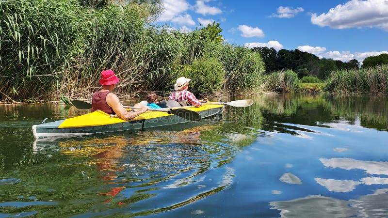 Family Kayaking on the River Stock Image - Image of adventure ...