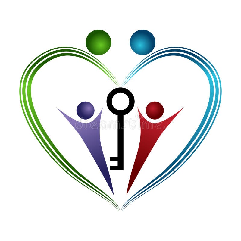 Family Key Icon stock vector. Illustration of security - 50006457