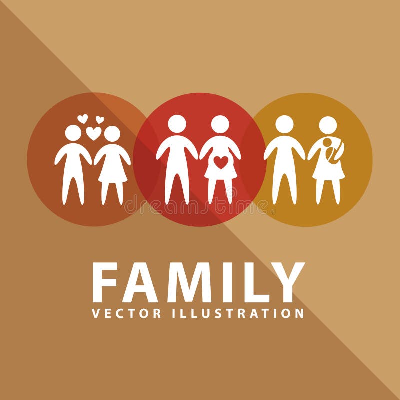 Family label design stock illustration. Illustration of people - 48105345