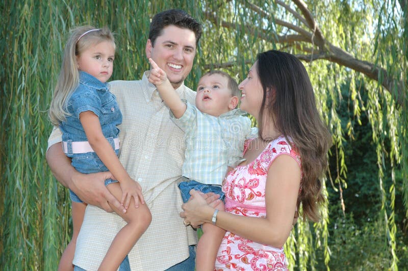 Happy American Family stock image. Image of daughter, baby - 1115743