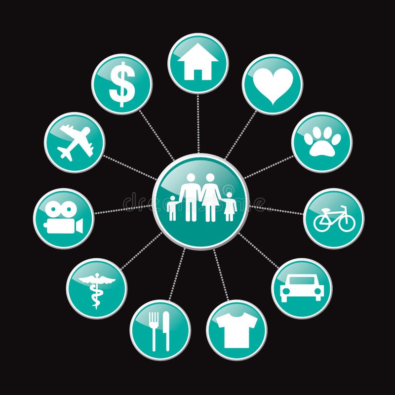 Family life related icons stock vector. Illustration of concept - 134943136