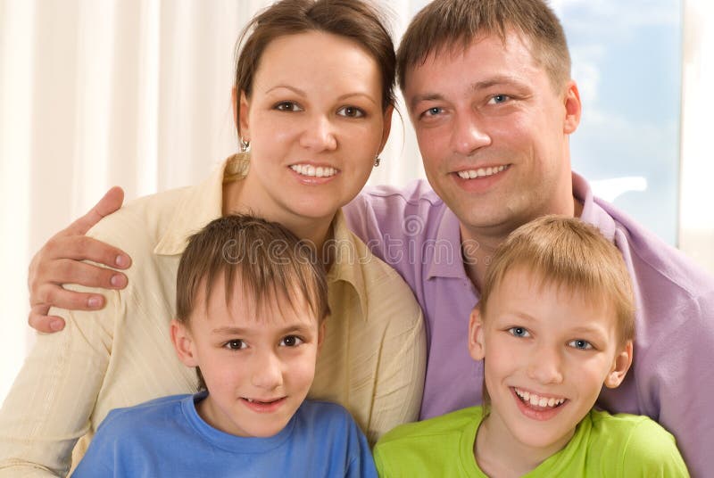 Family On A Light Background Stock Image - Image of beautiful, home ...