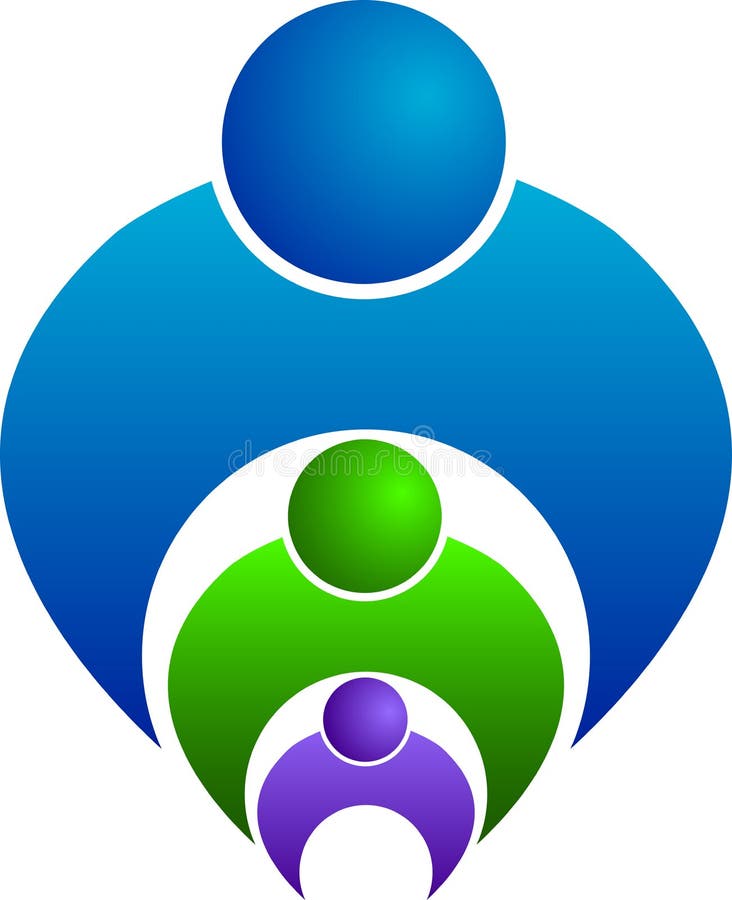 Family Logo stock vector. Illustration of children, isolated - 9395440