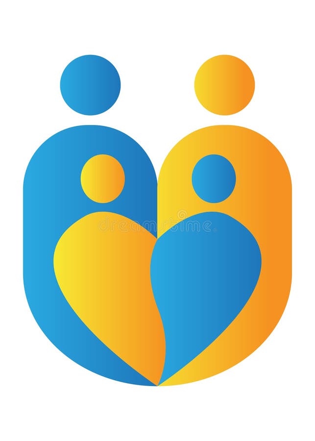 Family logo stock vector. Illustration of feminine, crowd - 24189029