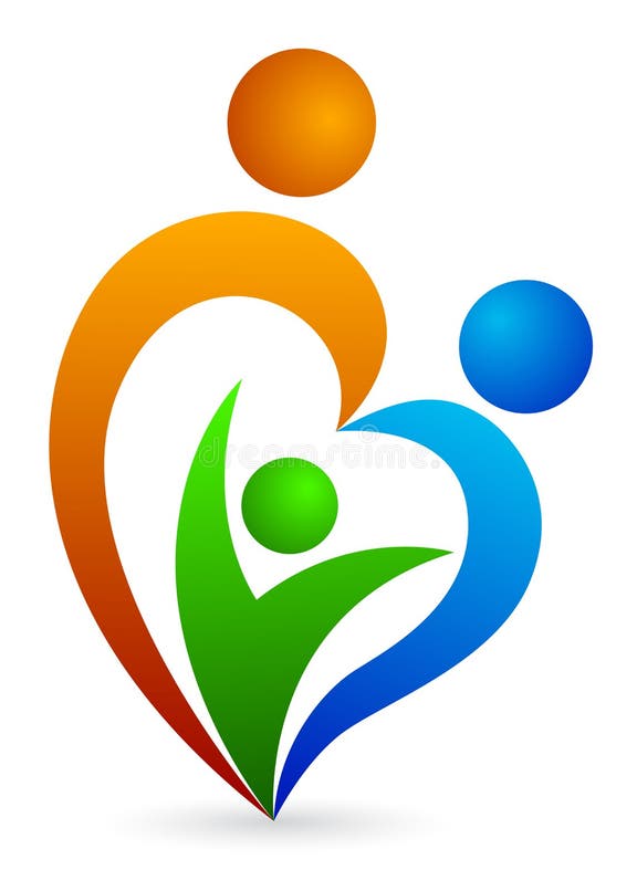 Family logo stock vector. Illustration of feminine, crowd - 24189029