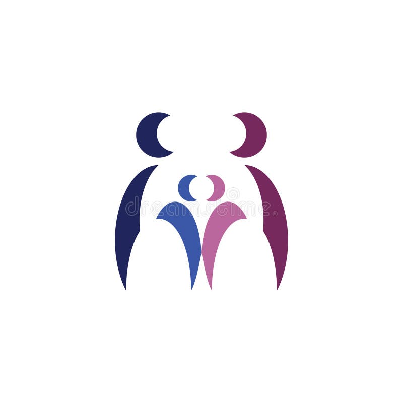 Family Logo Parents And Children Icon Vector Stock Vector ...
