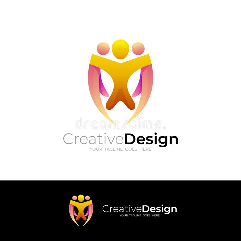 Family Logo and Shield Design Template, Security Logos Stock Vector ...