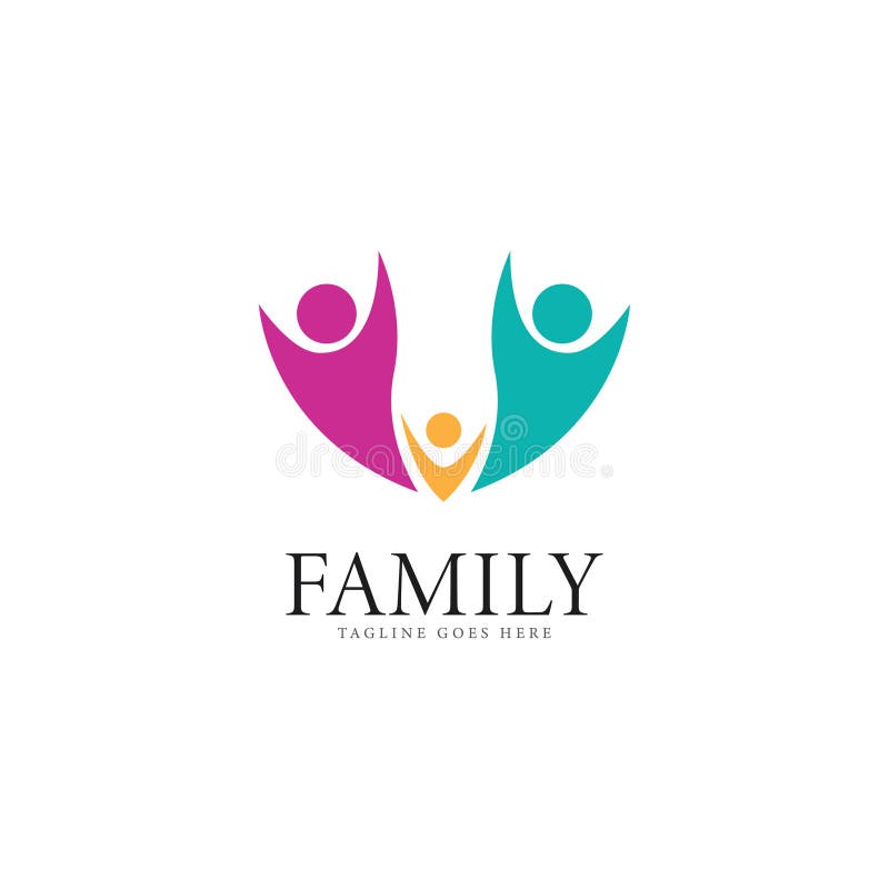 Family Logo Vector Illustration Design Template - Vector Stock Vector ...
