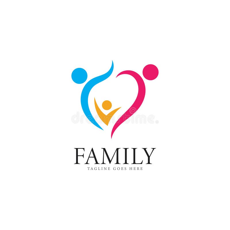 Family Logo Vector Illustration Design Template - Vector Stock Vector ...