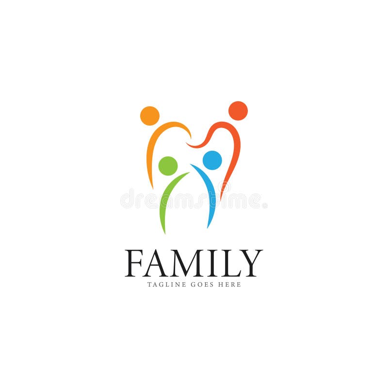 Family Logo Vector Illustration Design Template - Vector Stock Vector ...