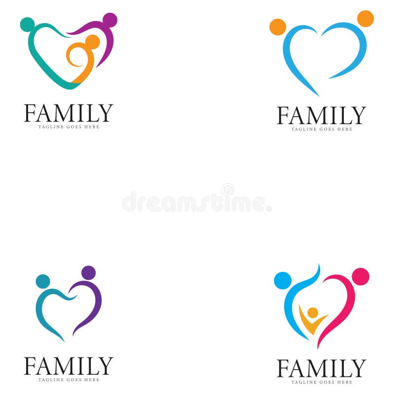 Family Logo Vector Illustration Design Template - Vector Stock ...