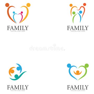 Family Logo Vector Illustration Design Template - Vector Stock Vector ...