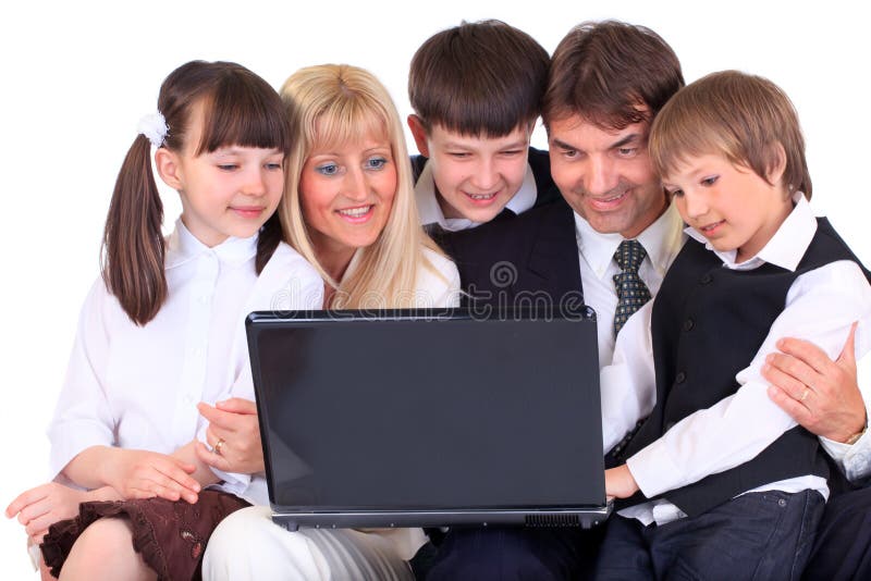 Family computer stock photo. Image of parenting, computer - 1614346