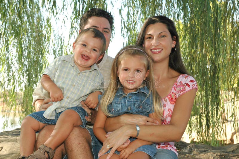 Happy American Family stock image. Image of daughter, baby - 1115743