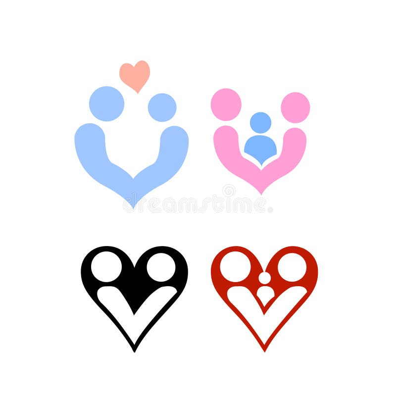 Family and Love Design Logos Vector Stock Vector - Illustration of ...