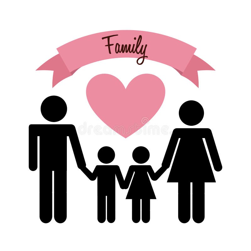 Family love stock vector. Illustration of together, concept - 50627245