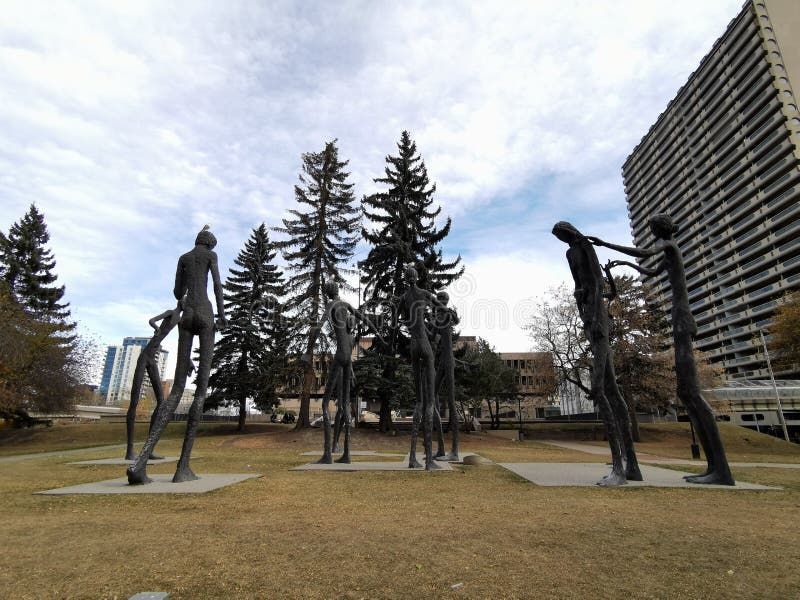 Family of Man Sculpture Calgary Editorial Image - Image of monument ...