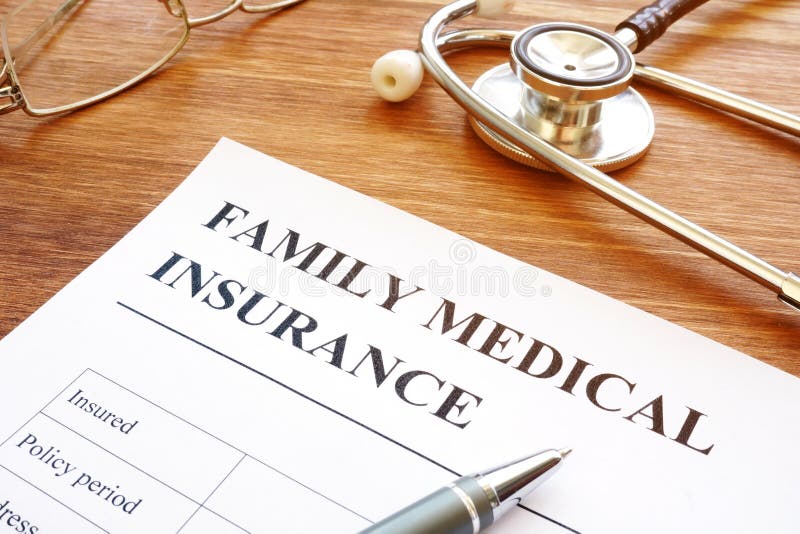 Family Medical Insurance Application. Stock Image - Image of health ...