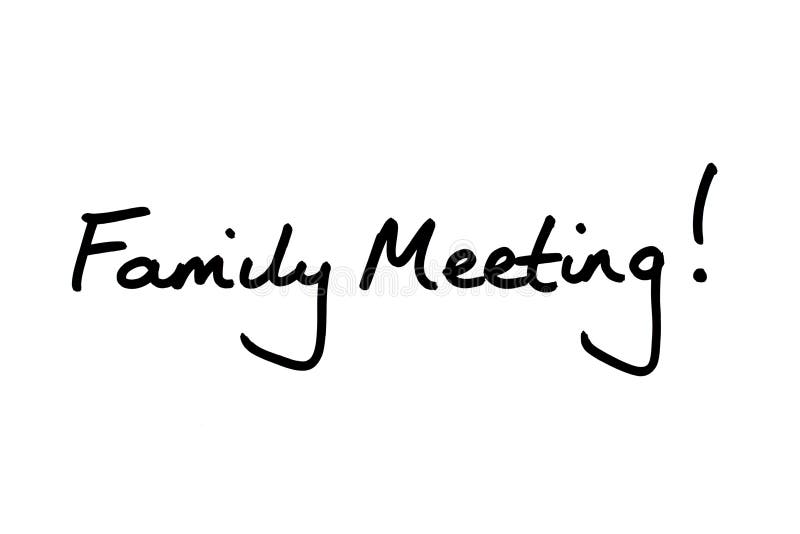 FAMILY MEETING stock illustration. Illustration of discussion - 87997699